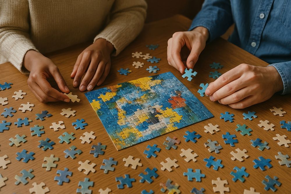 Collaborative puzzle-solving fun. | Free Photo - rawpixel