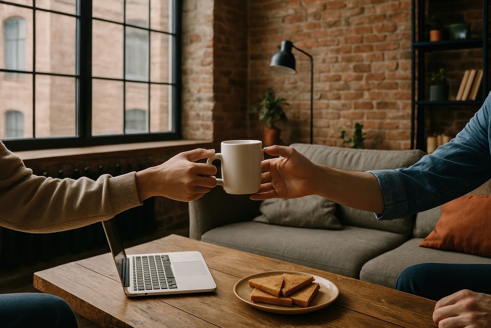 Cozy coffee break interaction | Free Photo - rawpixel
