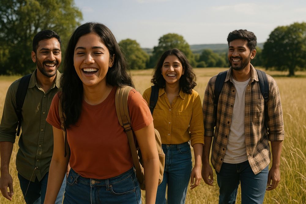 Friends enjoying nature hike | Free Photo - rawpixel