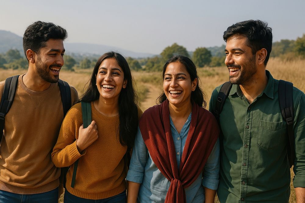 Friends enjoying nature hike | Free Photo - rawpixel
