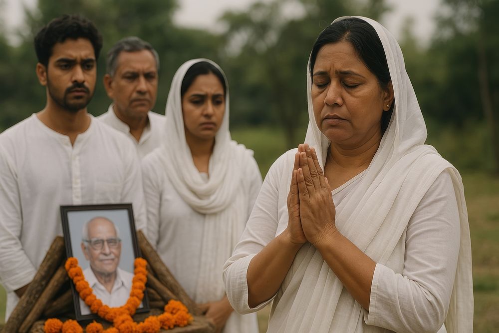 Somber family mourning ritual | Free Photo - rawpixel