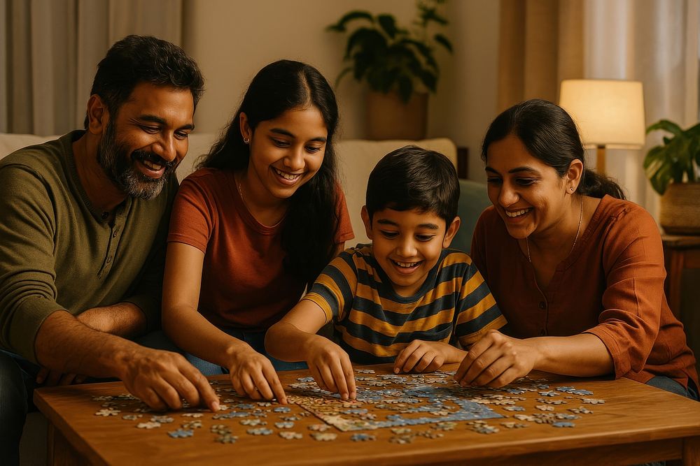 Family bonding through puzzles | Free Photo - rawpixel