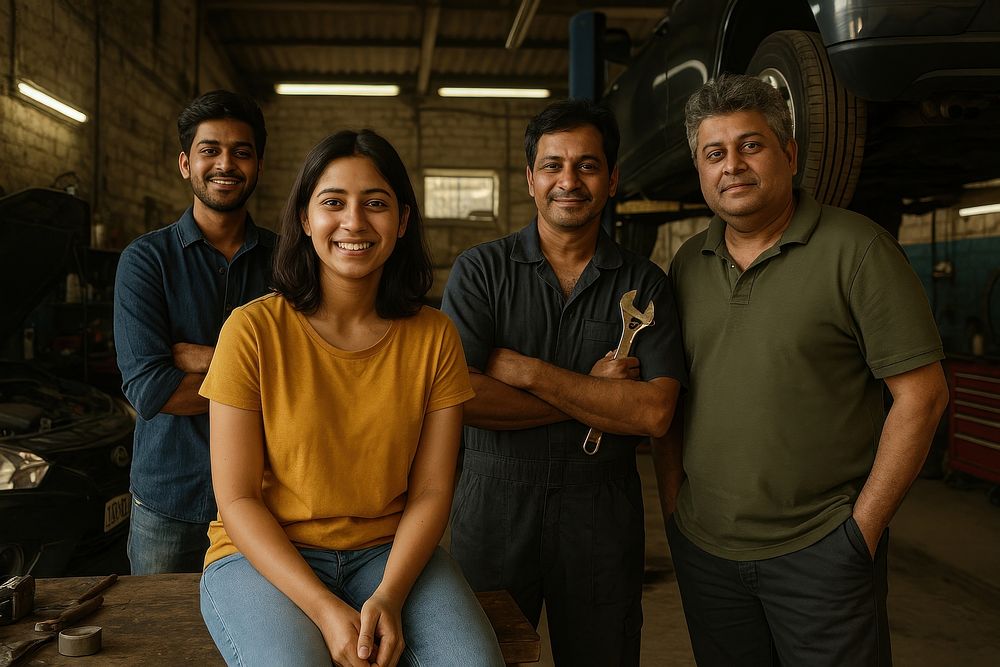Teamwork in automotive workshop | Free Photo - rawpixel