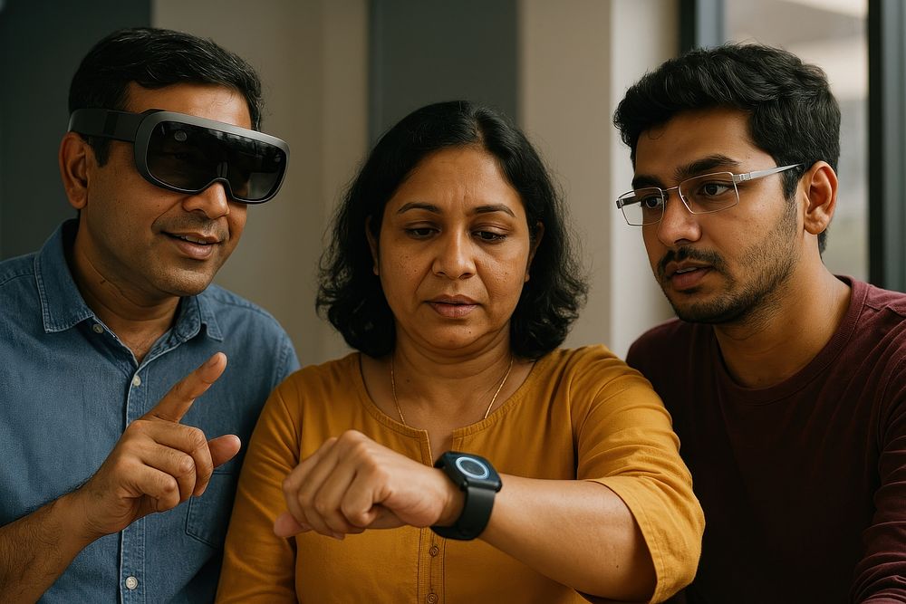 Technology enthusiasts exploring wearable devices. | Free Photo - rawpixel