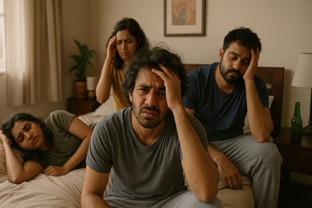 Group hangover morning struggle | Free Photo - rawpixel