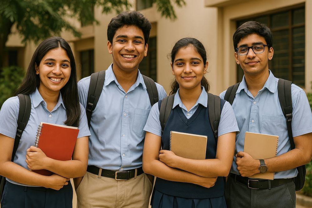 Smiling students holding books | Free Photo - rawpixel
