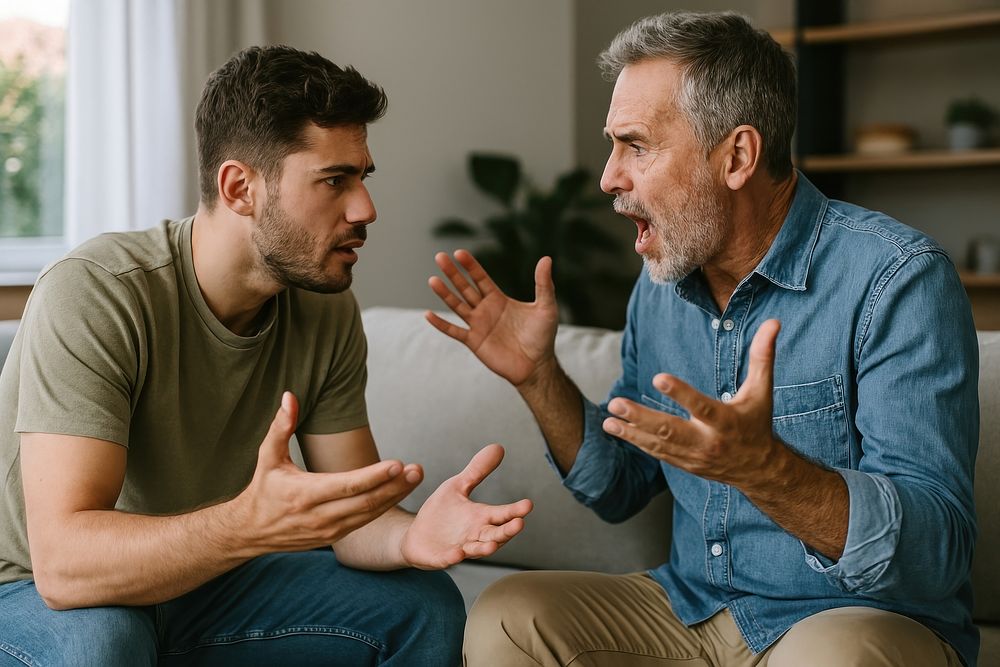Father-son intense emotional discussion. | Free Photo - rawpixel