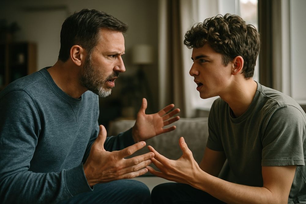 Father-son intense conversation | Free Photo - rawpixel