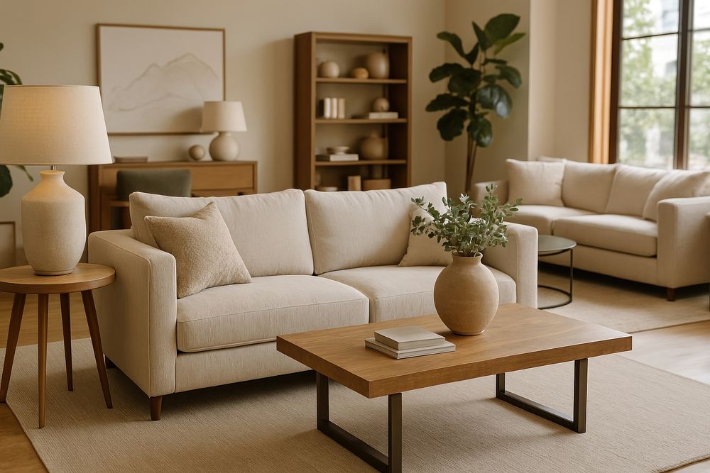 Modern cozy neutral living room | Free Photo - rawpixel