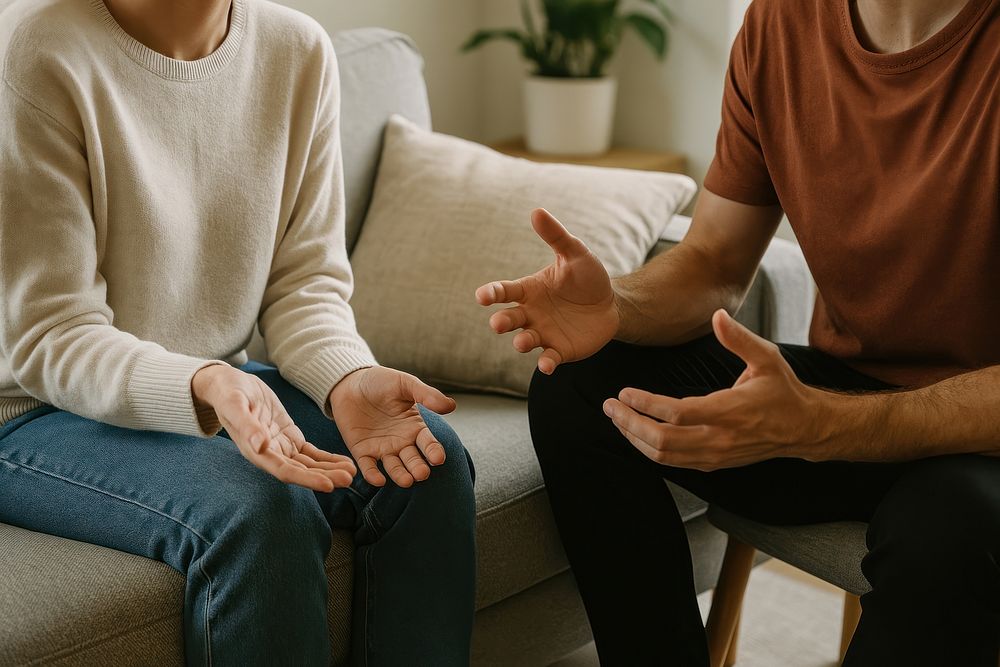 Conversation between two people. | Free Photo - rawpixel