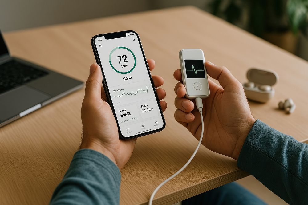 Portable heart rate monitor technology. | Free Photo - rawpixel