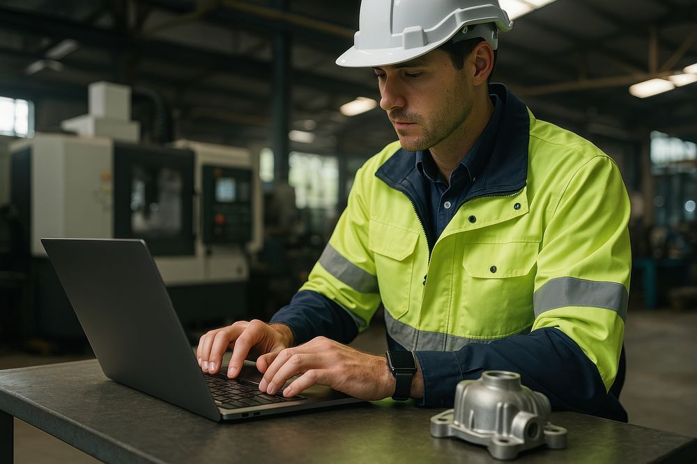 Engineer analyzing industrial data. | Free Photo - rawpixel