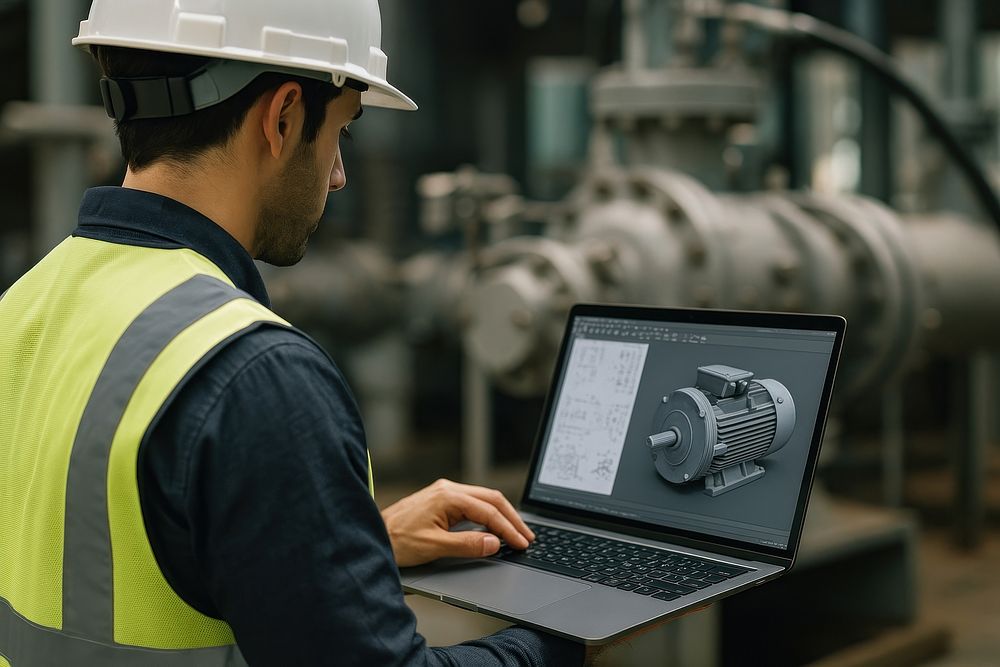 Engineer designs industrial machinery | Free Photo - rawpixel