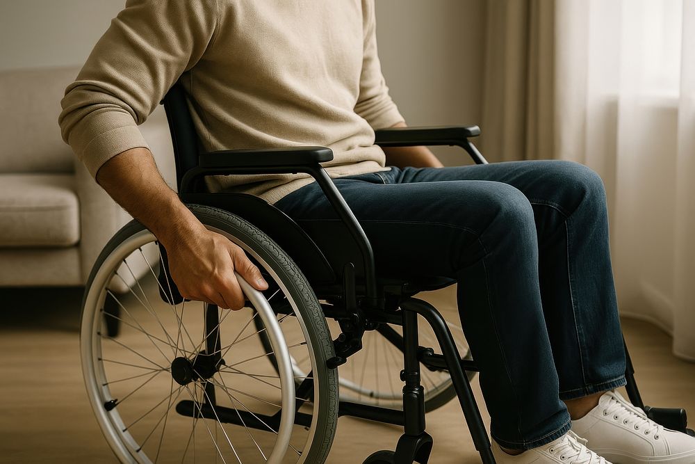 Person using wheelchair indoors. | Free Photo - rawpixel