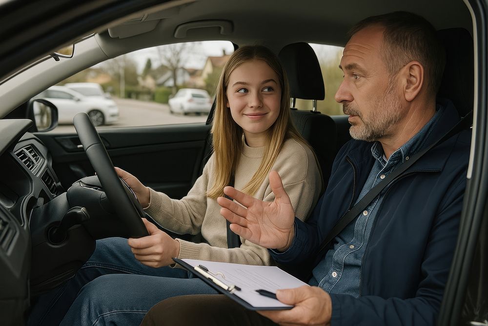 Driving lesson with instructor guidance. | Free Photo - rawpixel