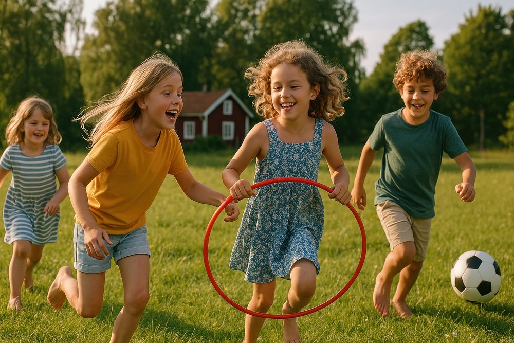 Joyful children playing outdoors | Free Photo - rawpixel