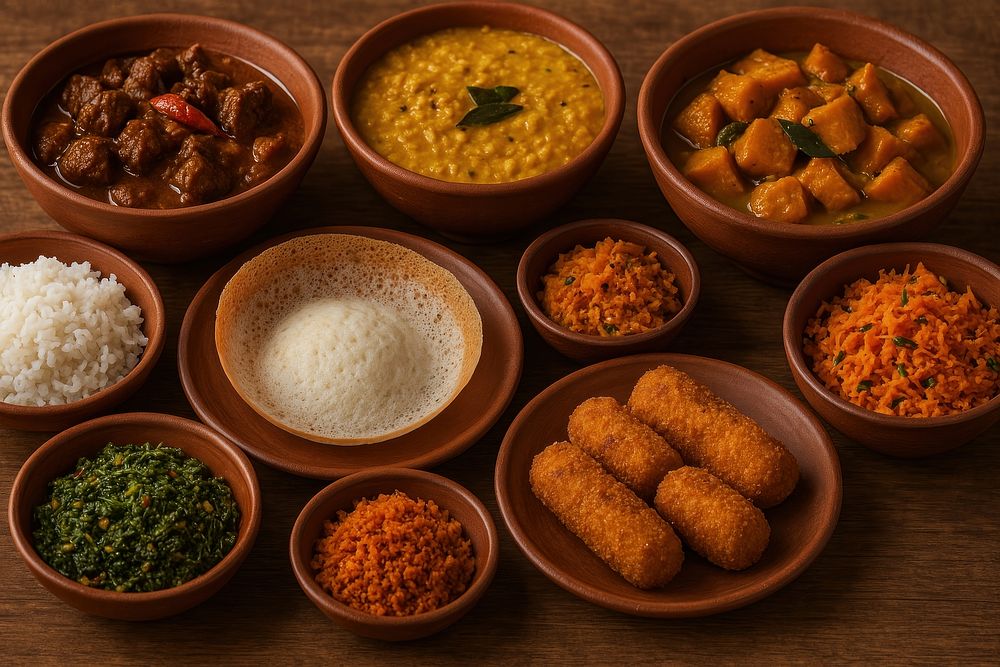 Traditional Sri Lankan cuisine feast. | Free Photo - rawpixel
