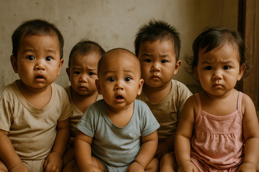 Adorable curious babies together | Free Photo - rawpixel
