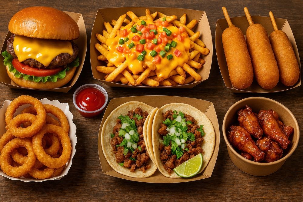 Delicious fast food variety | Free Photo - rawpixel