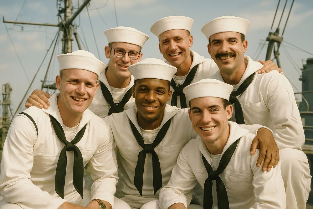 Smiling sailors on naval ship | Free Photo - rawpixel