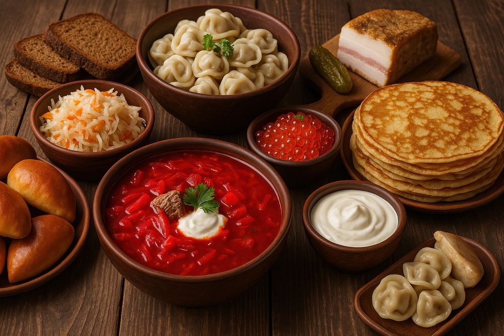 Traditional Russian cuisine assortment | Free Photo - rawpixel