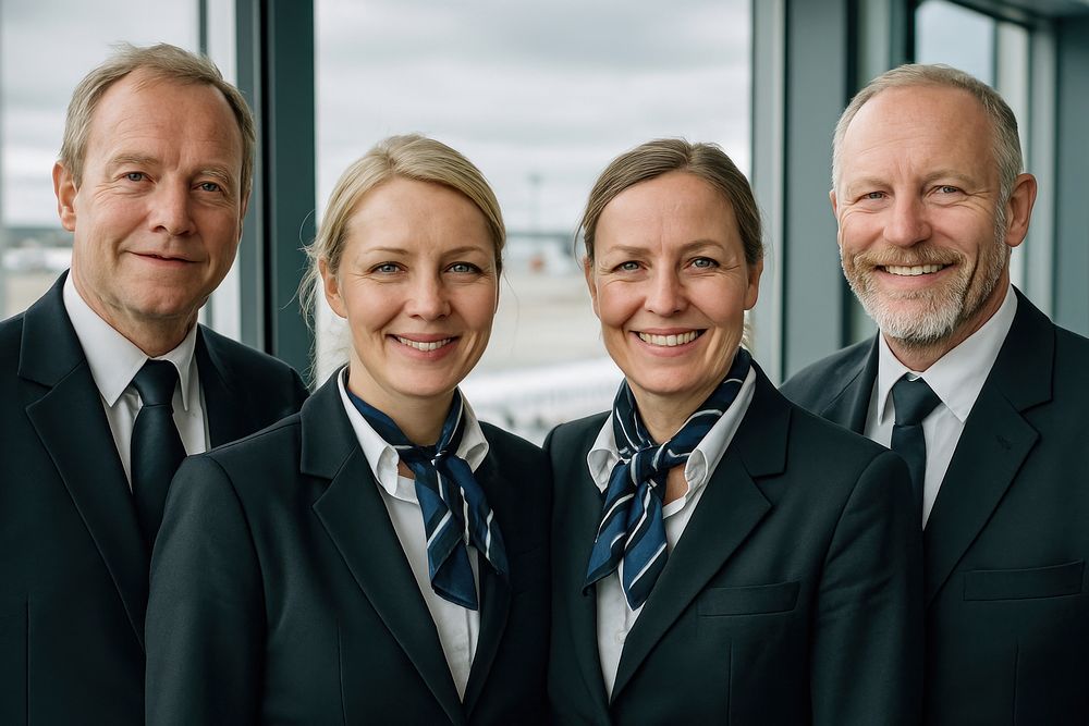 Professional airline crew smiling | Free Photo - rawpixel