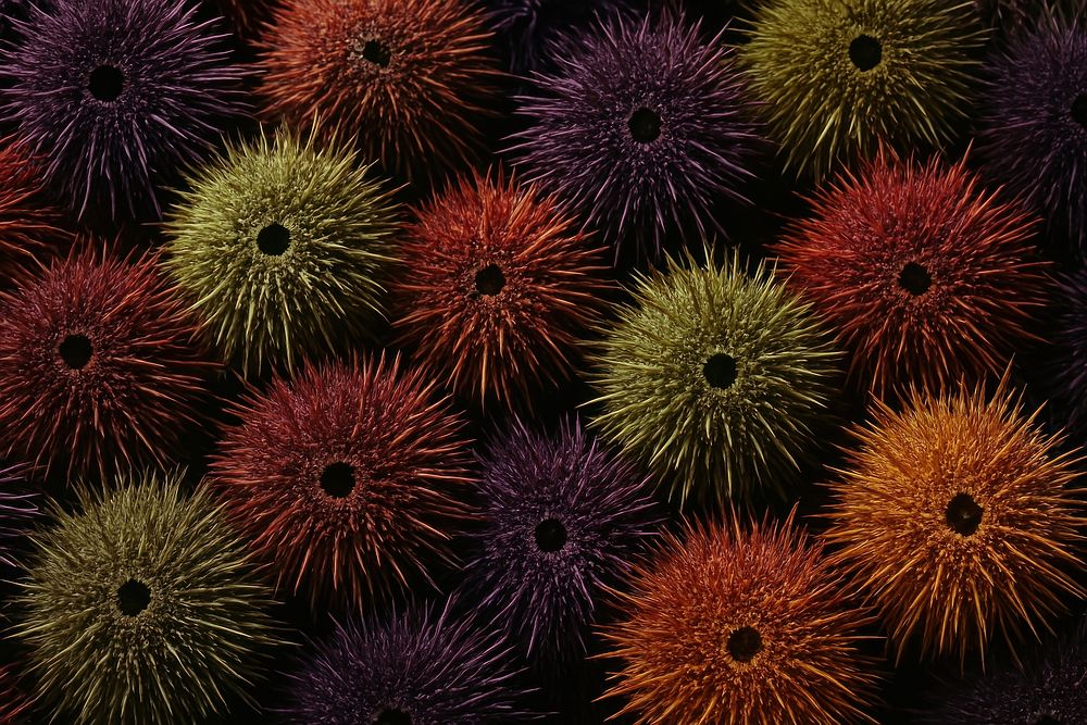 Colorful sea urchins pattern | Free Photo - rawpixel