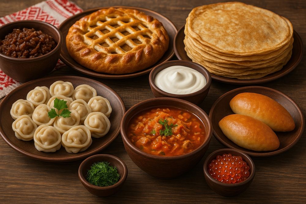 Traditional Russian cuisine feast. | Free Photo - rawpixel