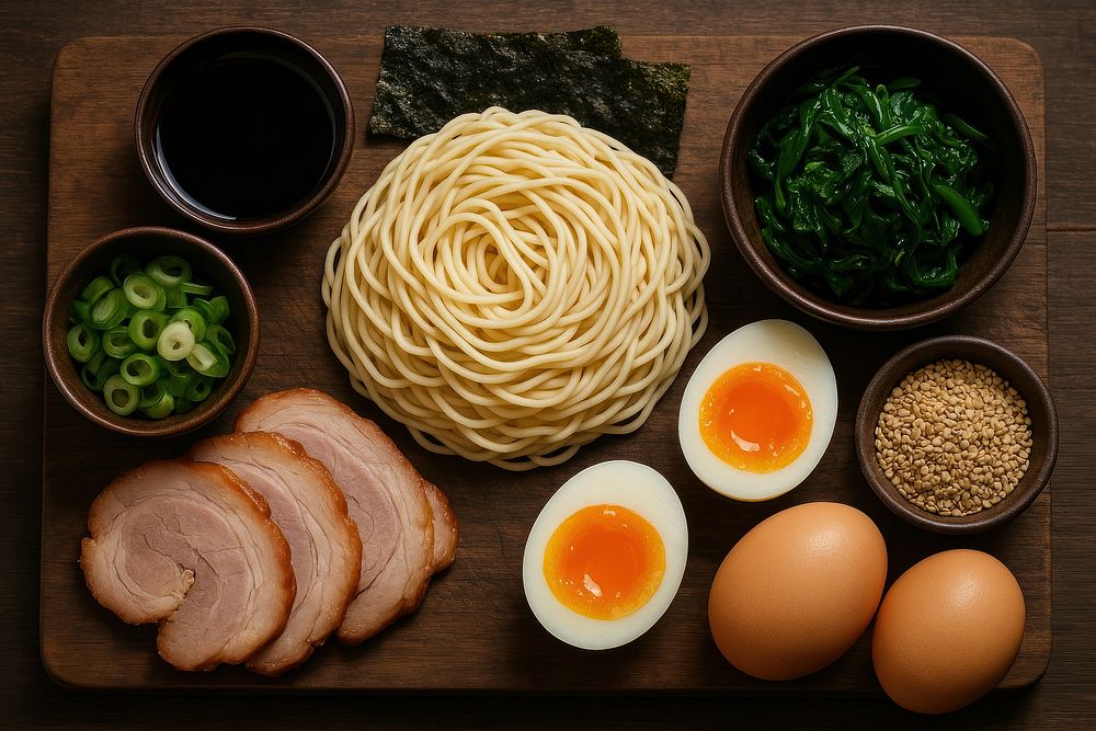 Authentic ramen ingredients display. | Free Photo - rawpixel
