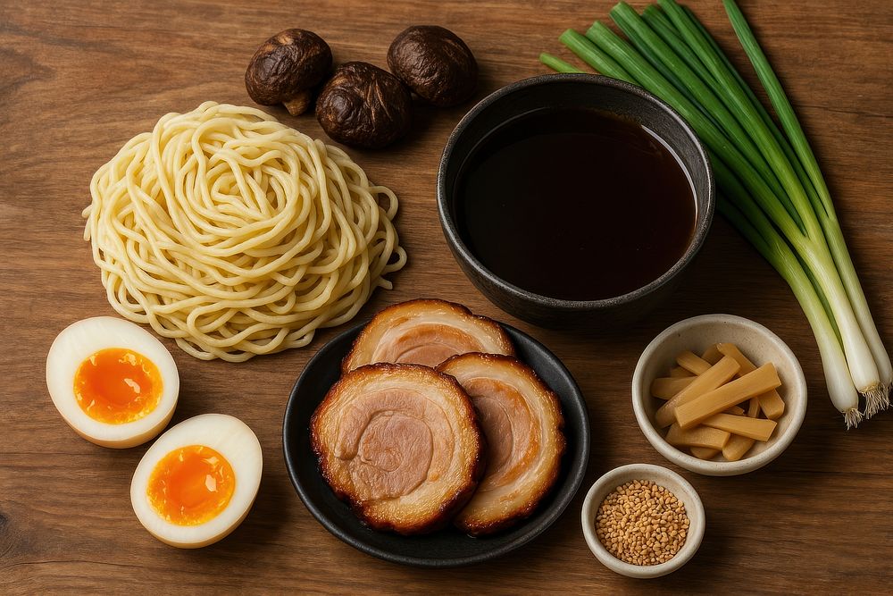 Ramen ingredients beautifully arranged. | Free Photo - rawpixel
