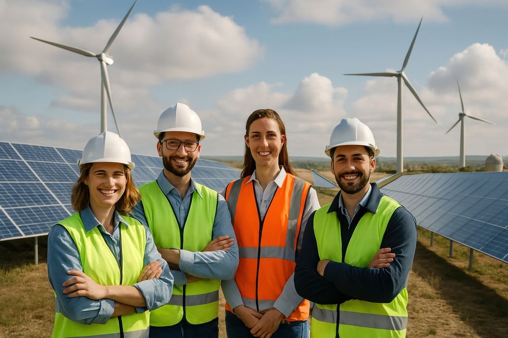 Renewable energy team outdoors | Free Photo - rawpixel
