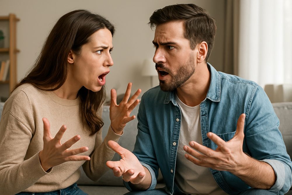 Couple arguing with intense expressions. | Free Photo - rawpixel