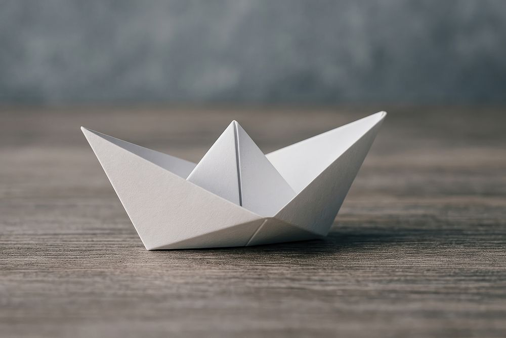 Minimalist paper boat art | Free Photo - rawpixel