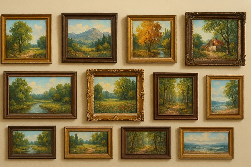 Framed landscape paintings collection | Free Photo - rawpixel