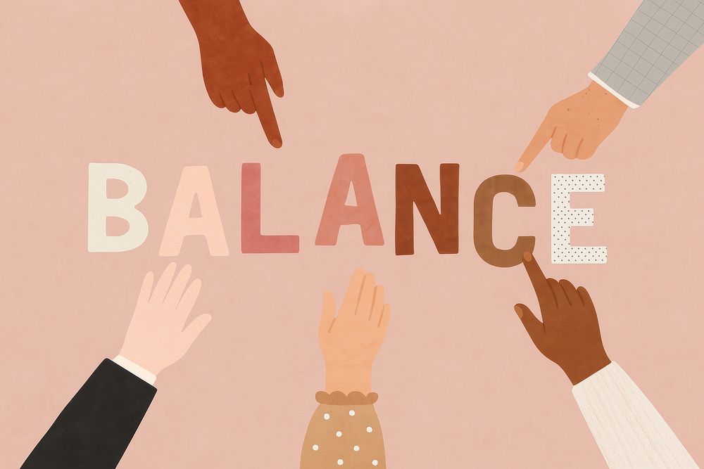 Diverse hands promoting balance | Free Photo Illustration - rawpixel
