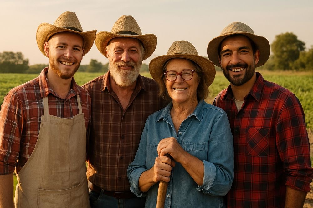 Happy farmers in field | Free Photo - rawpixel