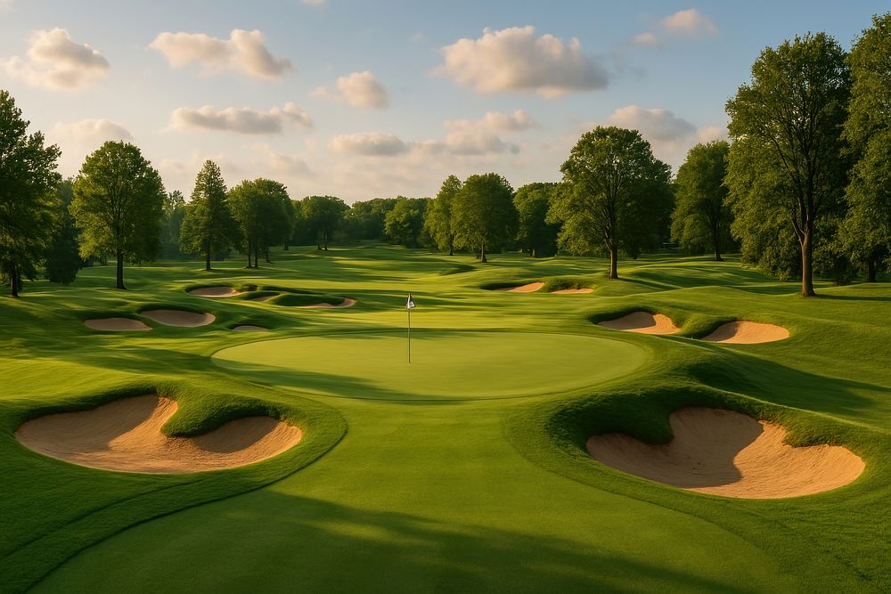 Scenic golf course landscape view. | Free Photo - rawpixel