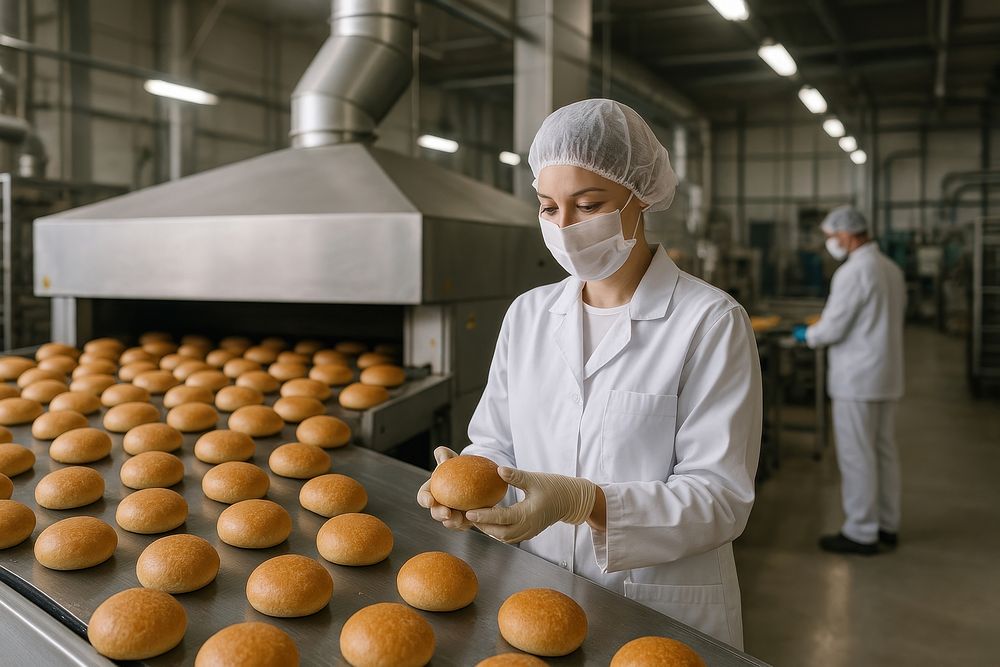 Industrial bakery production process | Free Photo - rawpixel