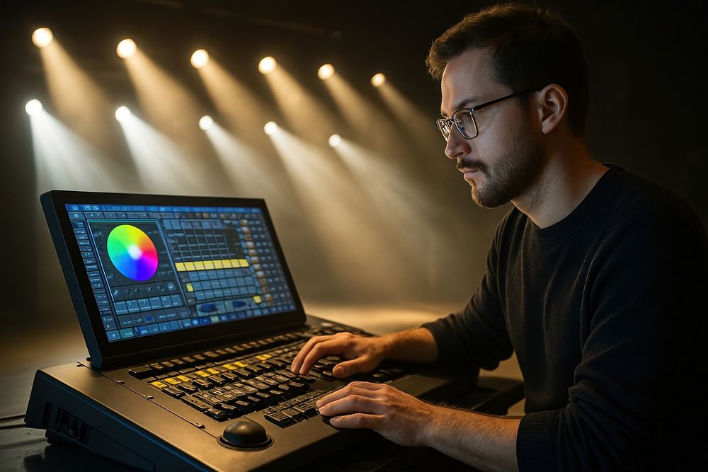 Lighting technician operating control panel | Free Photo - rawpixel