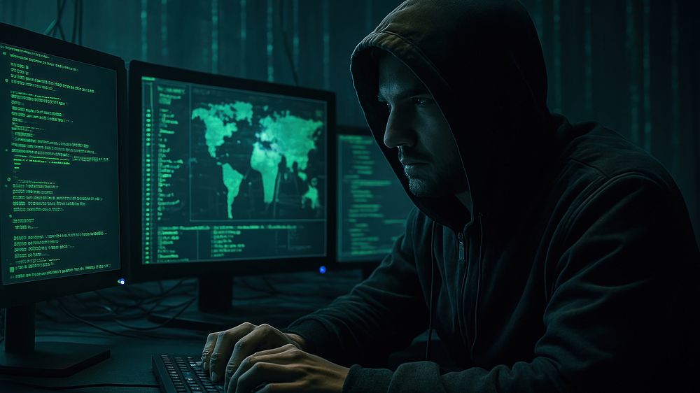 Hacker coding in dark room | Free Photo - rawpixel