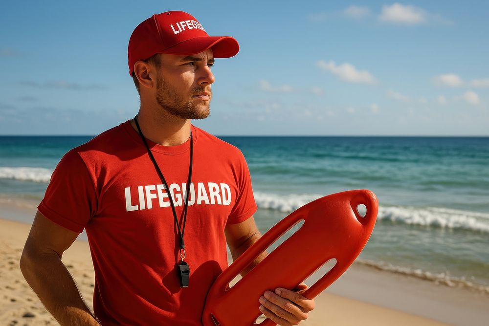 Lifeguard vigilant beach safety. | Free Photo - rawpixel