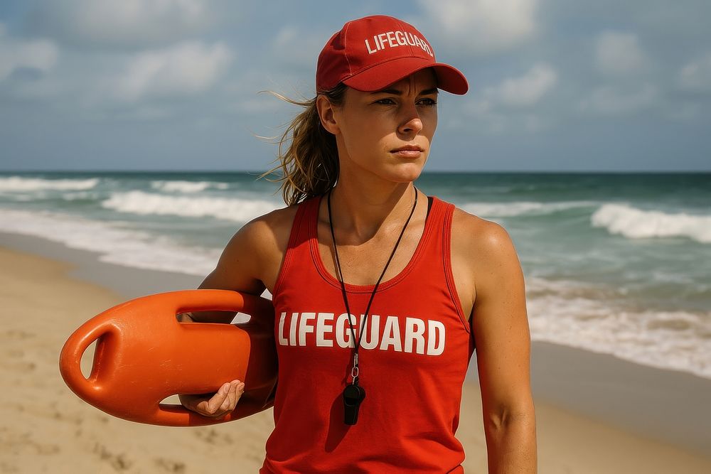 Lifeguard vigilant beach safety. | Free Photo - rawpixel