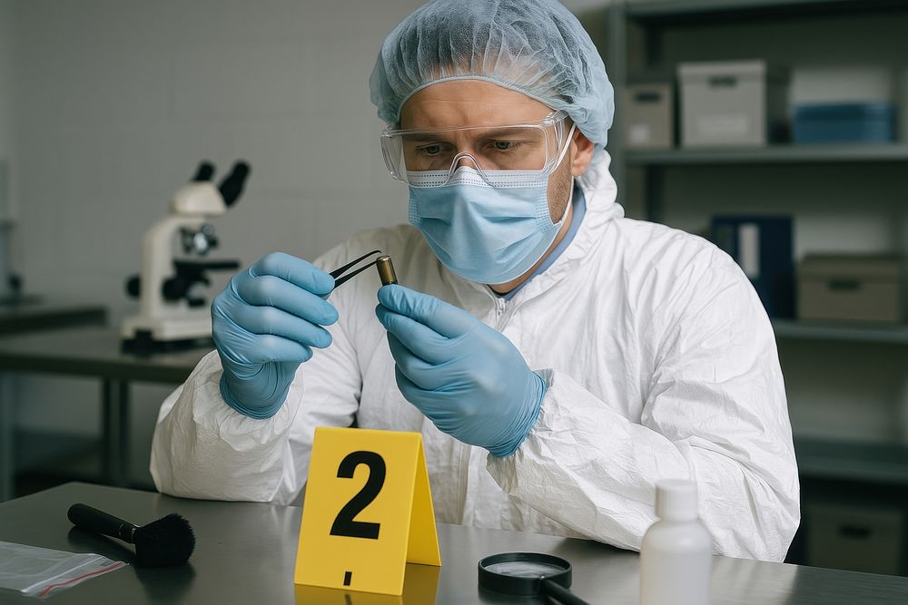Forensic scientist examining evidence. | Free Photo - rawpixel
