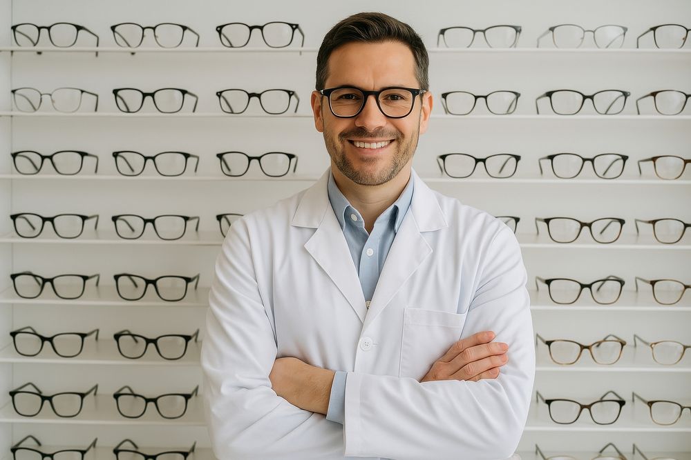 Optometrist smiling with glasses. | Free Photo - rawpixel