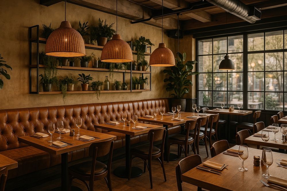 Cozy rustic restaurant interior design. | Free Photo - rawpixel