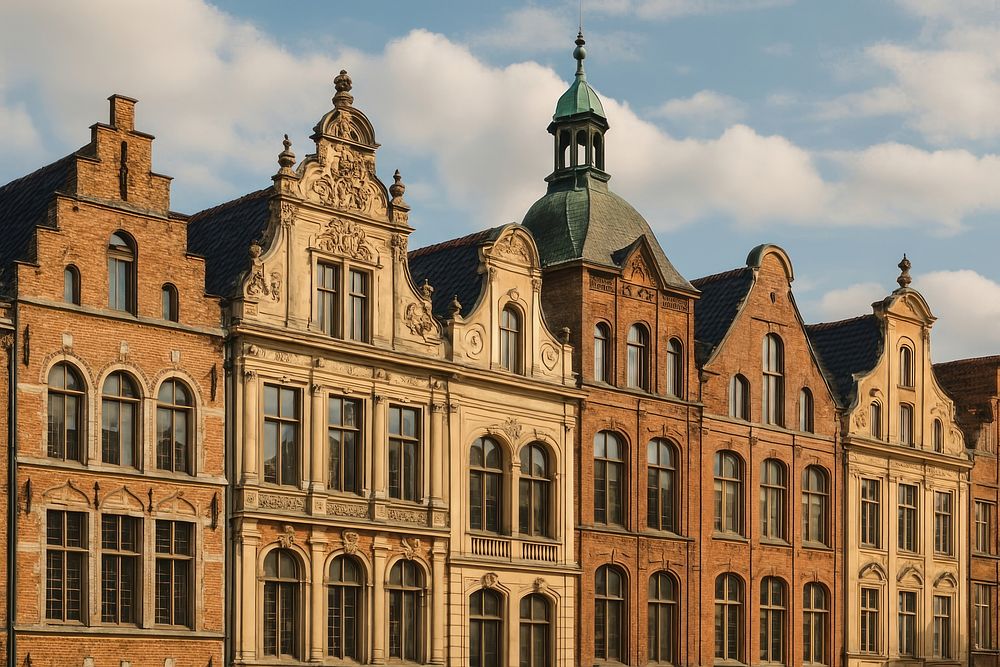 Historic European architectural facades. | Free Photo - rawpixel