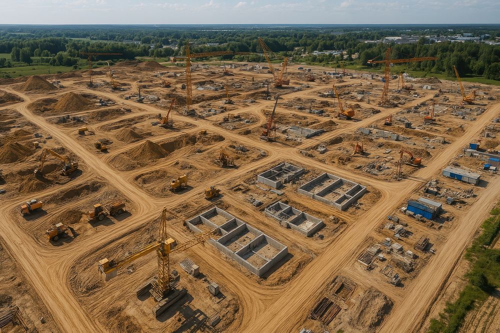 Expansive construction site development. | Free Photo - rawpixel