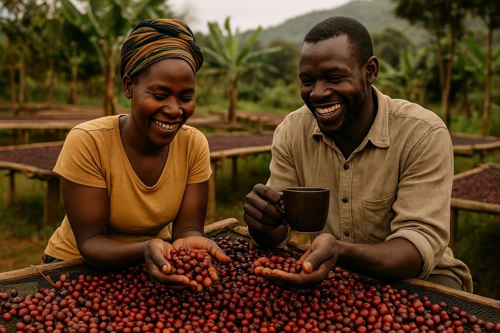 Joyful coffee harvest celebration. | Free Photo - rawpixel
