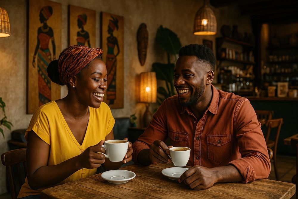 Joyful coffee shop conversation | Free Photo - rawpixel