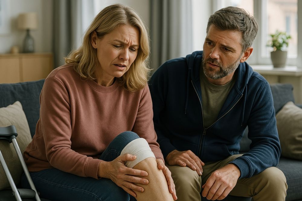 Concerned couple with injury | Free Photo - rawpixel